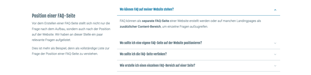 FAQ erstellen – Vorteile, Anleitung, Beispiele für Seiten