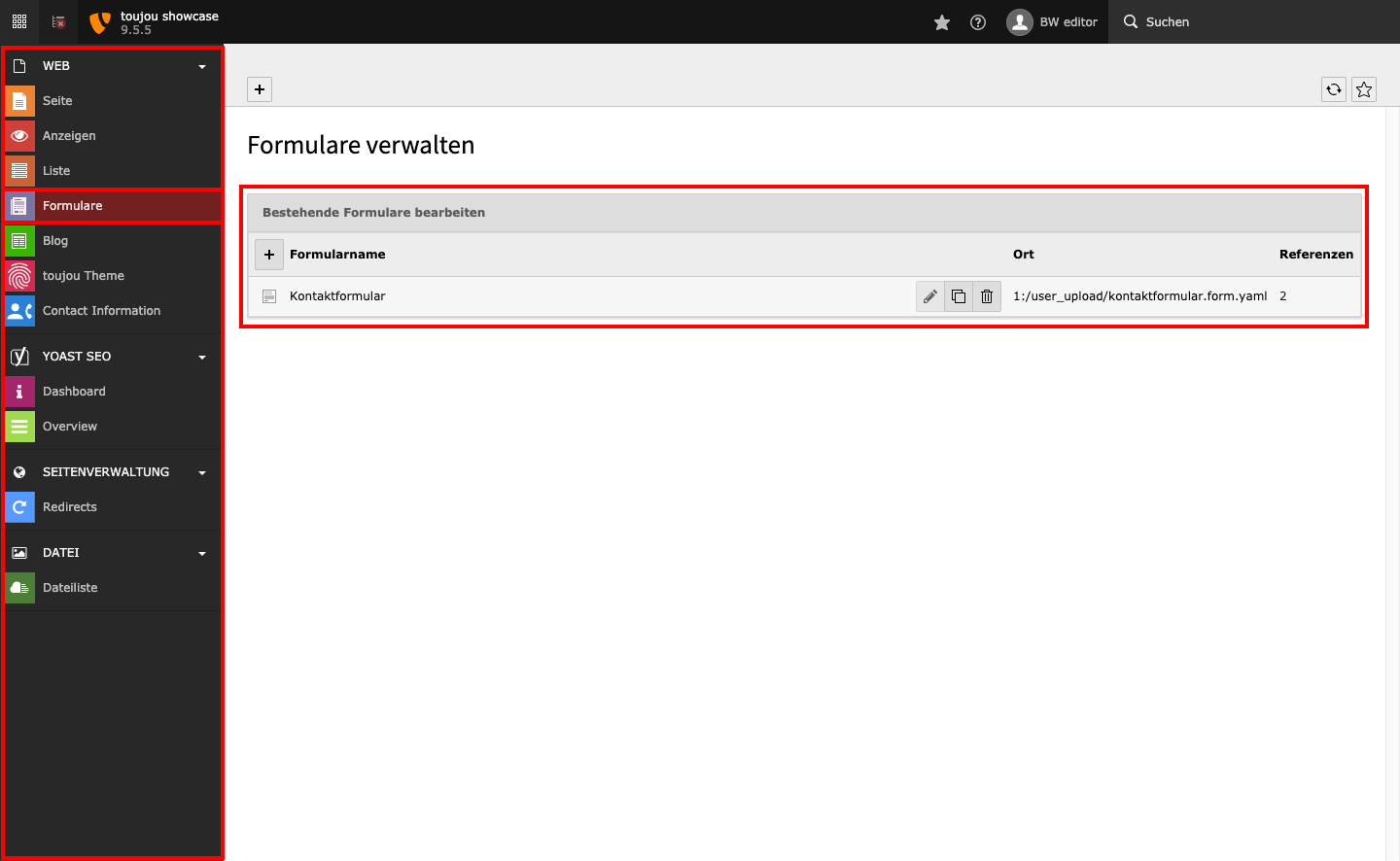 Tutorials: Formulare in TYPO3 anlegen und bearbeiten – Hier ist toujou.